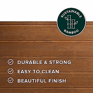 ZINUS Suzanne 44 Inch Bamboo and Metal Platform Bed Frame / Solid Steel Construction / No Box Spring Needed / Wood Slat Support / Easy Assembly, Chestnut Brown, King