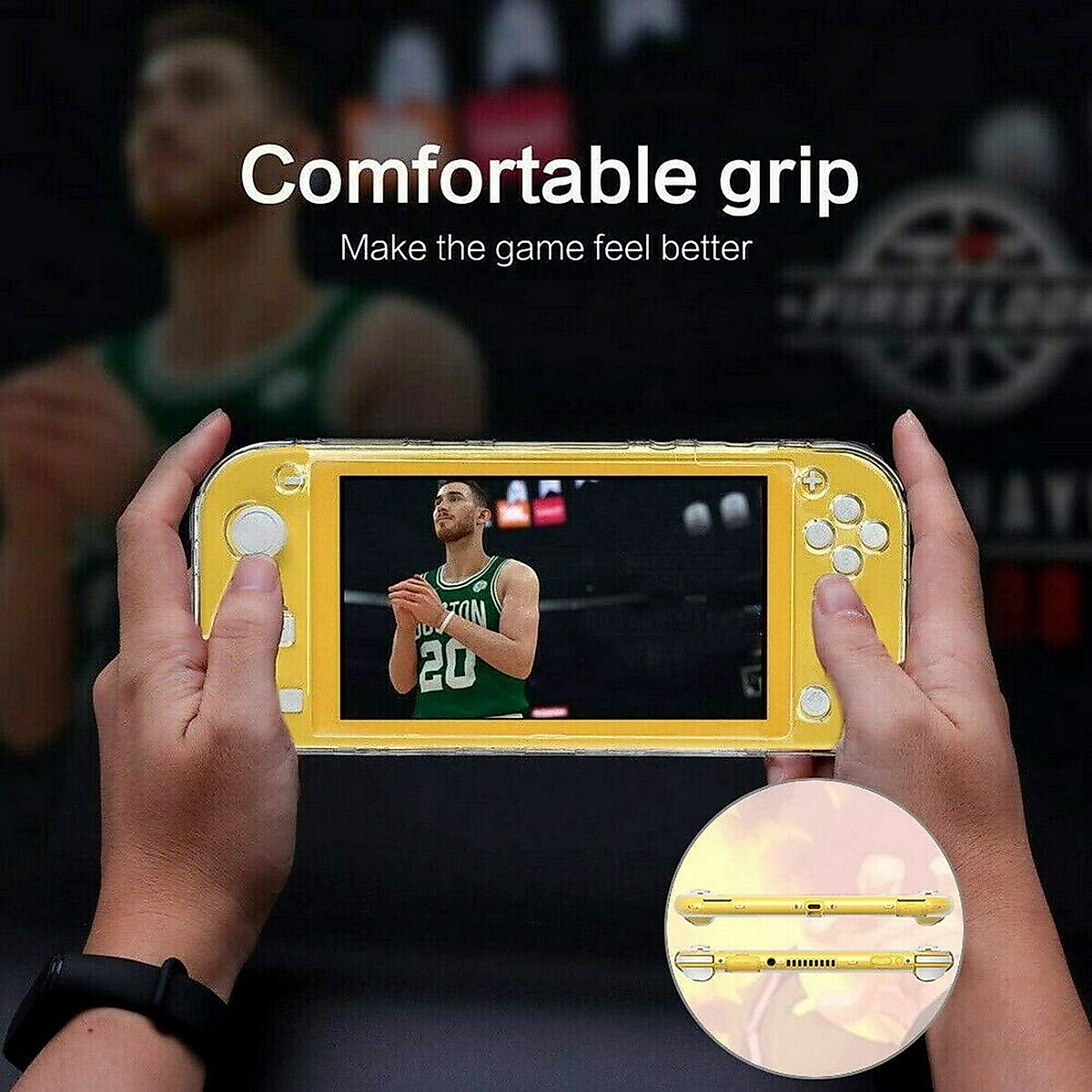 Clear Case Transparent Hard Shell Protector Cover Compatible with Nintendo Switch Lite Console