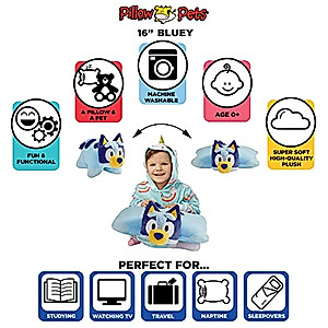 Pillow Pets Bluey, BBC Studios Stuffed Animal, Plush Toy