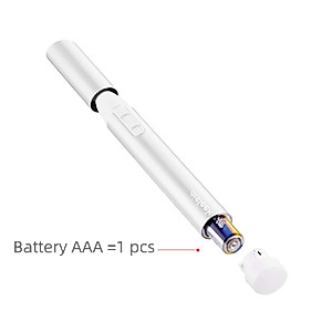 aisleek Eyebrow Trimmer, Facial Hair Trimmer Precision Detailer with Rinseable Blade, Battery Powered Double-Sided Eyebrow Razor with Comb, Compact Pen-Size Safe Painless Shaver for Chin Peach-Fuzz