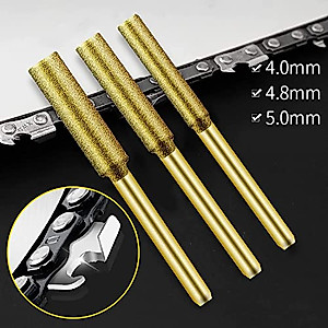 SENSILIN Diamond Chainsaw Sharpener Stones Diamond bits Sharpening Wheels, High Hardness Chainsaw File for Electric Chainsaw Sharpener 12PCS (7/32")