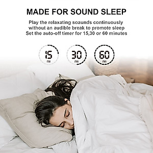 Portable Sound Machine, Wlitqukk 50 Hours Long Lasting White Noise Machine for Sleeping Baby & Adults, USB Rechargeable Sleep Therapy with 9 Soothing Sounds for Home, Travel and Office
