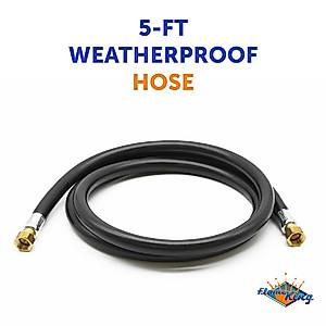 Flame King Thermo Rubber RV Slide Out Hose Assembly, 60 Inch, 3/8 Inch ID, Female To Female - 100159-60