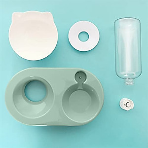 FUUIE Bowls for Food and Water Pet Automatic Water Storage Bowl Pet Bowl (Color : Blue)