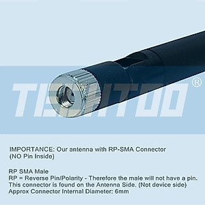 TECHTOO WiFi Antenna Dual Band 7dBi 2.4GHz/5.8GHz with RP-SMA Connector for Wireless Network Router USB Adapter PCI Card IP Camera DJI Phantom Wireless Range Extender FPV UAV Drone