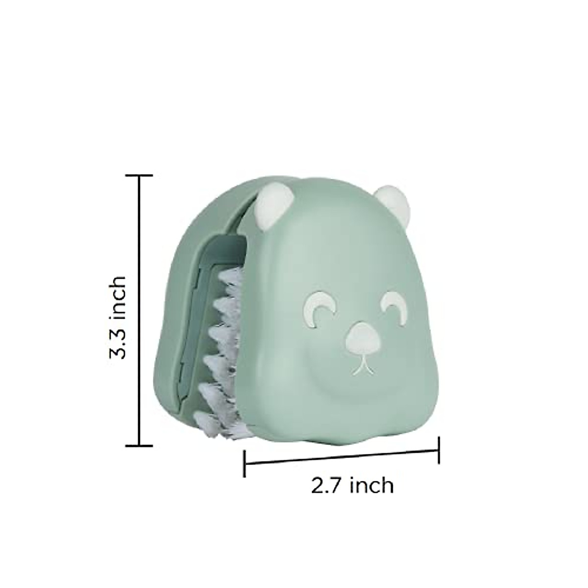 CQT BladeBrush Knife and Cutlery Cleaner Brush Bristle Scrub Kitchen Washing Non-Slip ,B002-1 Changeable Scrub Head and Scouring Pad (Green)