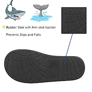 Forbeautiful Little Kids Big Boys House Slippers, Kids Fur Lined Warm Slip On Home Slippers Cute Winter Nonslip Indoor Dinosaur Slippers