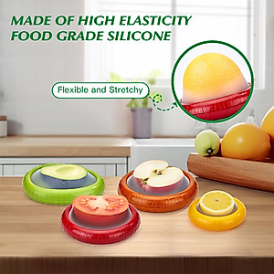 Avocado Saver - 4PCS Reusable Silicone Food Savers Avocado Keeper for Refrigerator Avocado Holder Saver Keeper Onion Holder Potato and Onion Storage Great for Avocado Onions Lemons Potatoes etc