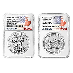 2019 W Pride of Two Nations 2019 Pride of Two Nations 2-Coin Set NGC PF 70 ER (Two Flags Label) PR-70