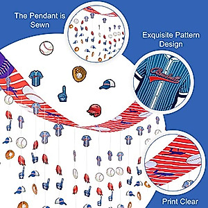 Hanging Baseball Ceiling Decorations Baseball Party Ceiling Decor with Baseball Paper Garland Cutouts Baseball Party Decorations for Sports Theme Birthday Baby Shower Classroom
