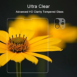 Ailun Screen Protector for iPad Pro 11 inch 2022/2021/2020 (4th/3rd/2nd Generation) 3 Pack + 2 Pack Camera Lens Protector,Tempered Glass,Face ID & Apple Pencil & Case Compatible [5 Pack]