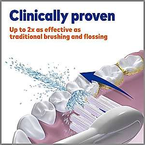 Waterpik Full Size Replacement Brush Heads With Covers for Sonic-Fusion Flossing Toothbrush SFFB-2EW, 2 Count White