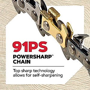 Oregon CS1500 18-inch 15 Amp Self-Sharpening Corded Electric Chainsaw, with Integrated Self-Sharpening System (PowerSharp), 2-Year Warranty, 120V