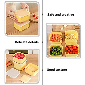 Cabilock Cheese Storage Containers with Lid, Reusable Plastic Slice Holder Airtight Cheese Box, Sealed Food Storage Container, Fruit Vegetable Organizer Container for Fridge