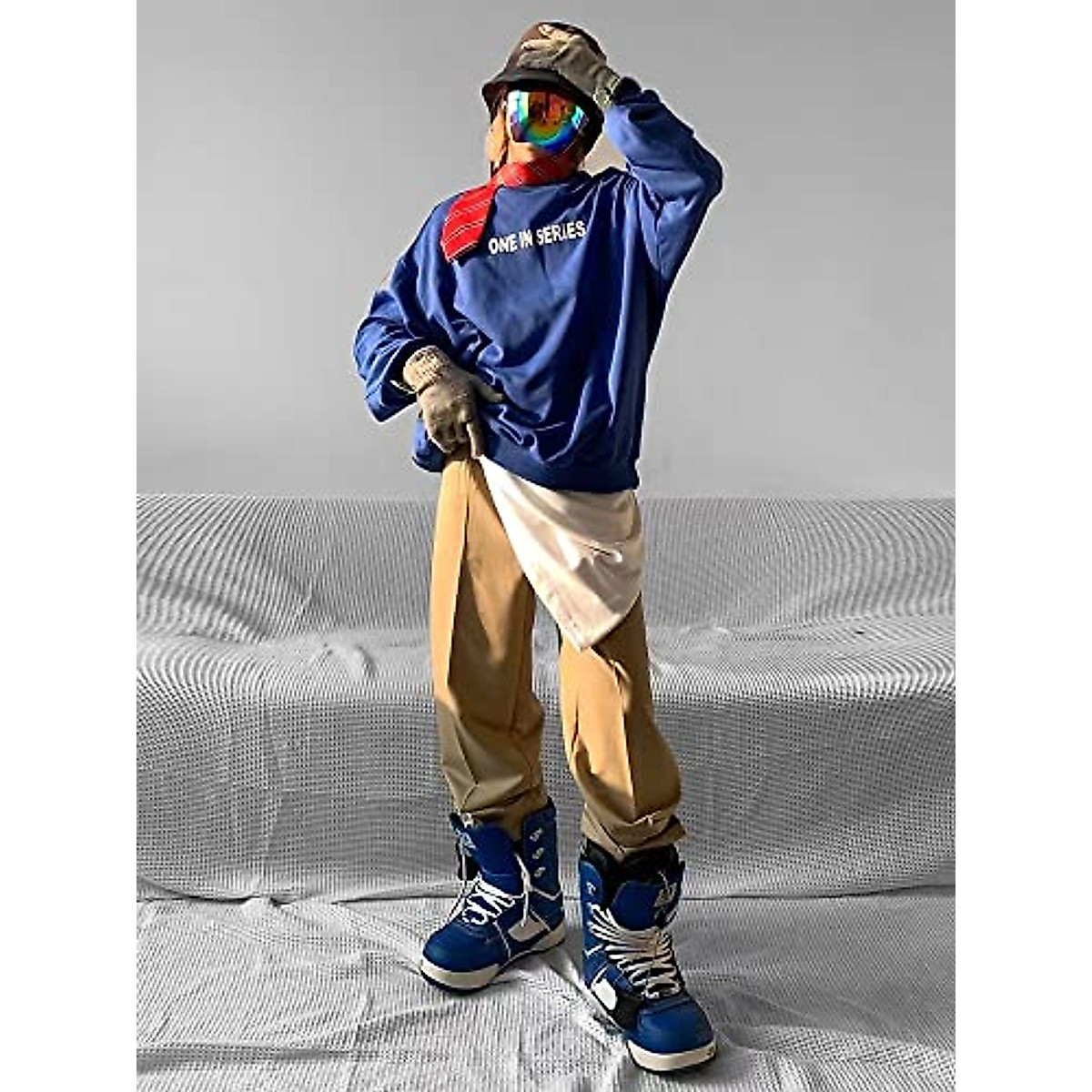 CHENSHU Oversized Full Face Sunglasses - Fashionable Sun Protection Polarized Face Shield, Beach, Outdoor Activities (GOLD), 168