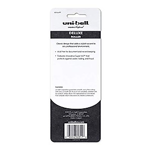 Uni-ball Deluxe Rollerball Pens, Fine Point (0.7mm), Black, 3 Count