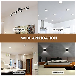 CRIRY GU10 Dimmable Track Lighting LED Bulbs 40W Equivalent, 5W, 5000K Bright Daylight White, LED Bulb Replacement for Recessed, 400LM, 12 Packs