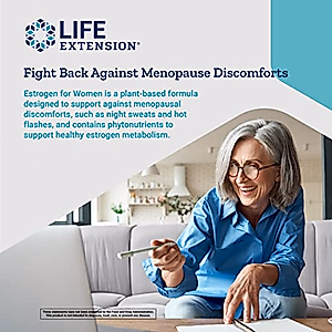 Life Extension Estrogen for Women - for Healthy Estrogen Metabolism - Helps Relieve Discomforts of Menopause - Plant Based Estrogen Supplement - Gluten Free, Non-GMO - 30 Vegetarian Tablets