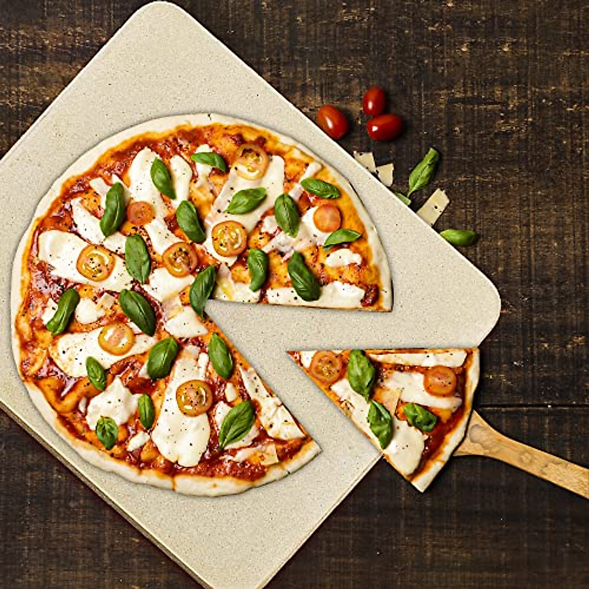 #1 Pizza Stone - Baking Stone. SOLIDO Rectangular 14"x16" - Perfect for Oven, BBQ and Grill