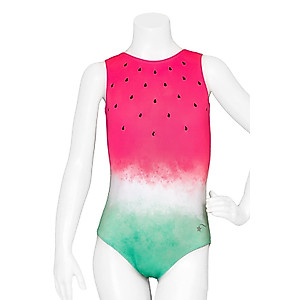 Destira Gymnastics Leotards for Girls, One in a Melon, Super Soft Leotards with Matching Scrunchie - Dance, Cheer, Yoga, & More, Child Medium (8)