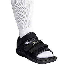 Brace Direct Post Op Recovery Shoe - Adjustable Medical Walking Shoe for Post Surgery or Operation Support, Broken Foot or Toe, Stress Fractures, Bunions, or Hammer Toe for Left or Right Foot