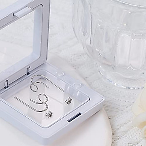 Faux Double Piercing Earrings for One Hole, 925 Sterling Silver Small Thin Huggie Hoop Earrings for Women, 8mm Dainty Mini Hypoallergenic Half Hoop Earrings as Everyday Jewelry Gifts from Sereney