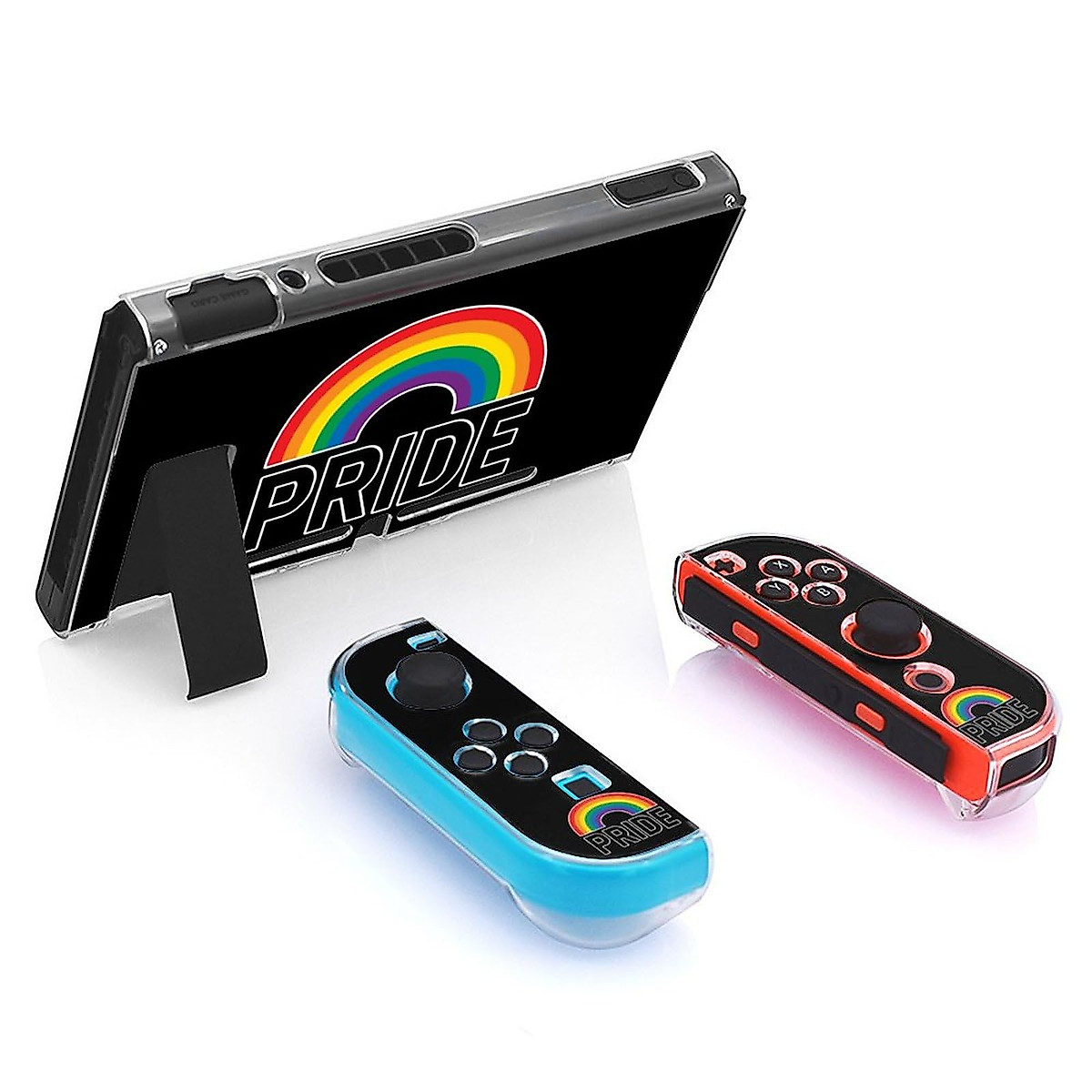 LGBT Gay Pride Rainbow Flag Protective Case Cute Design Hard Cases Cover Game Shell for Switch