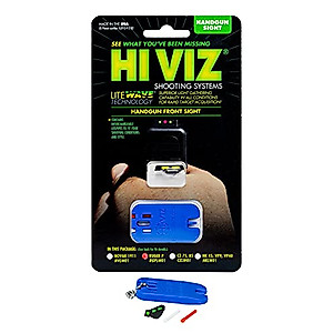 HIVIZ RGPLW01 Ruger Interchangeable LITEWAVE Front Handgun Sight,Green, Red, and White
