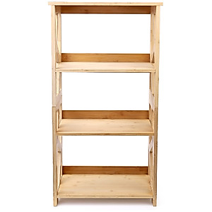 Hedume Bookcase, 3-Tier Open Shelf Bookcase, Small Bamboo Bookshelf, Bamboo Natural Shelving, Book Organizer Storage Open Shelf Rack, Display Shelves for Bedroom, Living Room, Office, Bathroom
