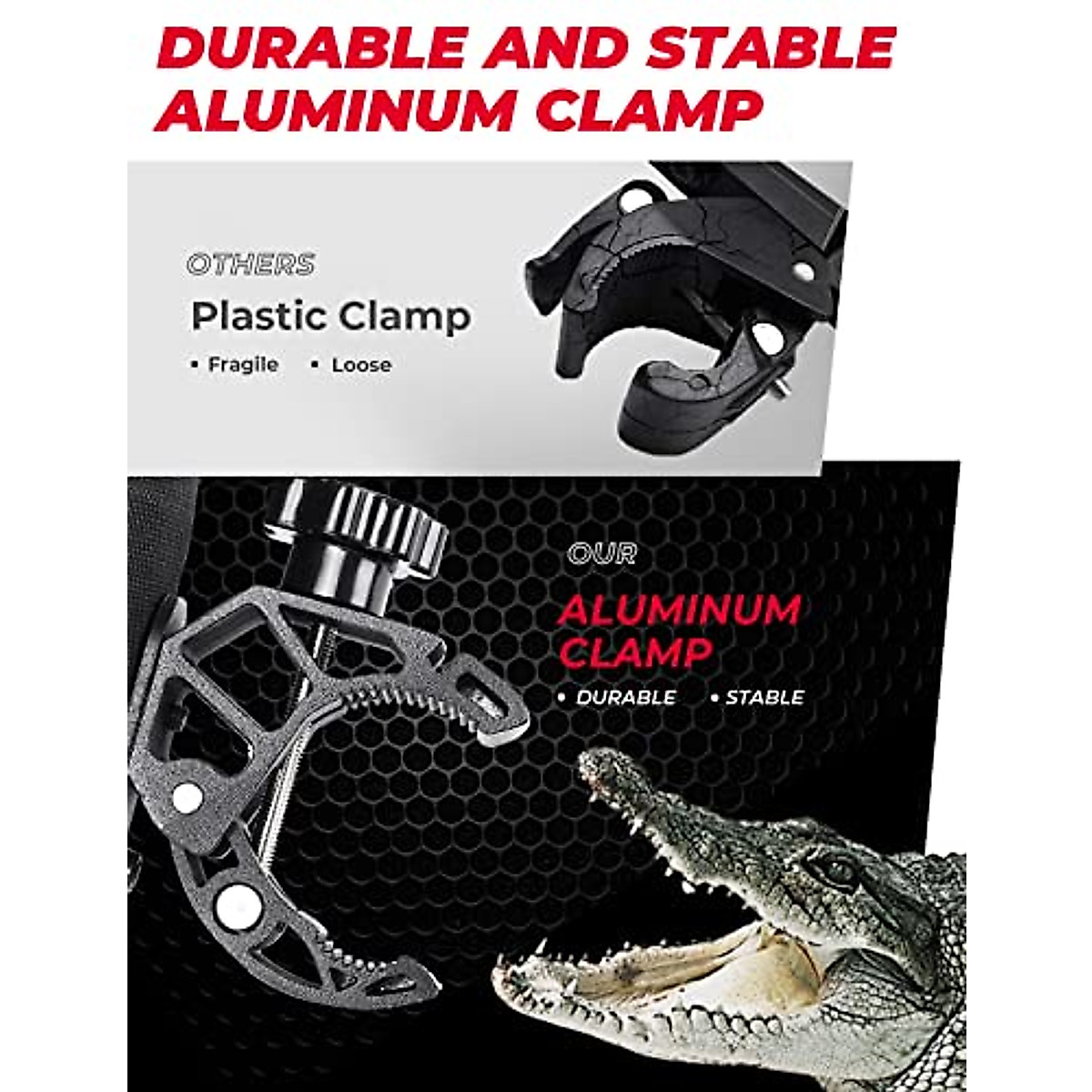 KEMIMOTO Motorcycle Cup Holder, 32OZ Motorcycle Drink Holder with 0.6"-1.5" Alligator Clamp, ATV Cup Holder with Front Pocket for Motorcycle, ATV/UTV, Scooter, Boat, Kayak, Bike, Walker, Black