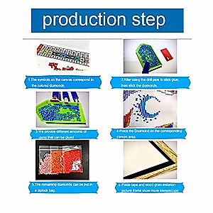 5D DIY Diamond Painting Kits for Adults Kids, Full Round Drill Diamond Art Painting, Crafts, Artwork, Used for Home Office Wall Decoration,14x18inch/35x45cm (Frame)