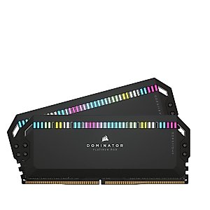 CORSAIR DOMINATOR PLATINUM RGB DDR5 RAM 64GB (2x32GB) 6000MHz CL40 Intel XMP iCUE Compatible Computer Memory - Black (CMT64GX5M2B6000C40)