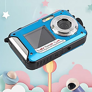 TOUMENY Waterproof Digital Camera, Full Hd 2.7K 48Mp16X Digital Zoom Video Recorder, Self-Timer Dual Screen