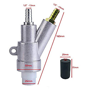 Sand Blaster Gun Boron Carbide Nozzle Air Sandblaster Gun Kits Stainless Steel Spray Gun Sandblasting Gun Rust Dust Remove (8mm Tip)