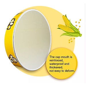 Popcorn Containers, Paper Containers 64 oz Popcorn Containers for Party & Movie, Home, Nature (20 per Pack)