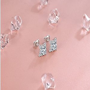 Reapuson Moissanite Stud Earrings D Color VVS1 Clear Round Lab Created Moissanite Earrings 18K Gold Plated 925 Sterling Silver Stud Hypoallergenic Flat Back Earrings for Men Women