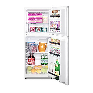 Summit Appliance FF711ESLLF2 Two-door Refrigerator-Freezer in White with Combination Lock to Secure Both Doors, Frost-free Defrost, Adjustable Thermostat, Adjustable Shelves, Door Storage