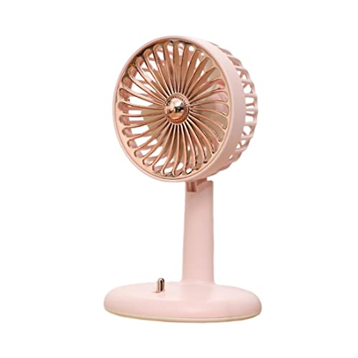 MagiDeal Desk Fan Table Fans Vintage Quiet Strong Mini USB Dual Adjustable Desktop Air Circulate Fan Personal Fan for Office Desktop Table Indoor Men, Pink