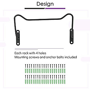 AMGSH Wall Mounted Wine Racks | 10 Pack Iron Wine Bottle Display Holder Rack Hanging Wine Organizer Rack with Screws for Beverages/Liquor Bottles Storage