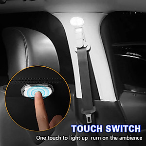 Middrivr Wireless Led Lights for Car Interior, Car Interior Led Night Light, USB Rechargeable Car Interior Lights for Car Decor, Reading Light, Bedside Light, Wardrobe Light