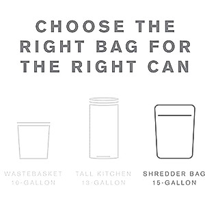 Highmark Shredder Bags, 1 mil, 15 Gallons, Clear, Box Of 25, DP00704