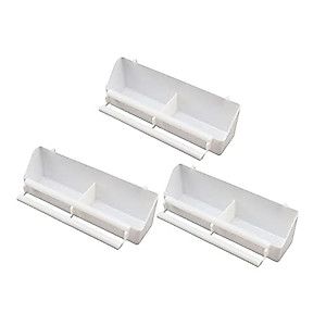 Balacoo 3pcs Cage Fruit Design Holder Girds Parakeet Food Dispenser Trough Double Birdcage Hanging Bird Feeder for Small African Buckle Gray Macaw Cup Parrot White Bowl Canary Water