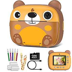 Kids Instant Camera for 3-12 Years Old Kids Toddlers Childrens Boys Girls Birthday Gifts 2.4 Inch Screen 12MP / 1080P HD Video Camera Baby Instant Print Digital Camera