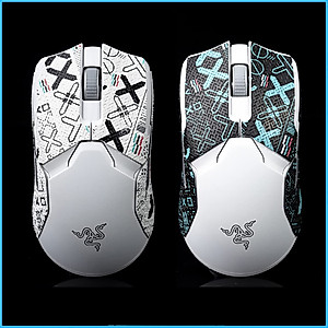 Hokeyio Mouse Grip Tape Sticker for Razer Viper Ultimate Wireless Non Slip Suck Sweat Pre Cut Bloody Red