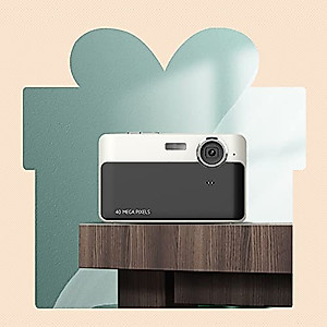 Kmonabie Digital Camera, 40 Mp 2.4inch LCD Rechargeable Hd Digital Camera Compact Pocket Cameras 3X Zoom for Forbeginners, Students, Family and Friends