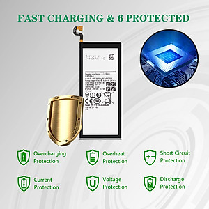 ASDAWN EB-BG935ABE Battery for Samsung Galaxy S7 Edge, Galaxy S7 Edge SM-G935 G935A/T/P/V with Back Cover Adhesive+Battery Adhesive+Tools+Installation Instruction(Back Glass Not Included)