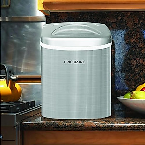 FRIGIDAIRE EFIC117-SS Stainless Steel 26 Lbs Ice Maker, Counter, Couter top