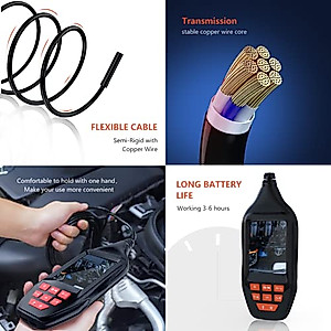 Daxiongmao Inspection Endoscope Camera with Light - 1080P HD Drain Camera IP67 Waterproof Borescope Can Take Pictures,16.4ft Semi-Rigid Cord Endoscope Camera(3")