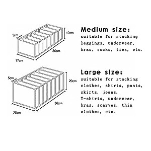 MBVBN Drawer Organizers for Clothing Wardrobe Clothes Organizer,7 Grids GDYYEZI 001 0