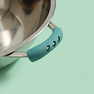 12 PCS Silicone Handles for Pots and Pans Cast Iron Handle Covers Heat Resistant, Non-Slip Pot Handle Covers, for Frying Cast Iron Skillet Metal Pan